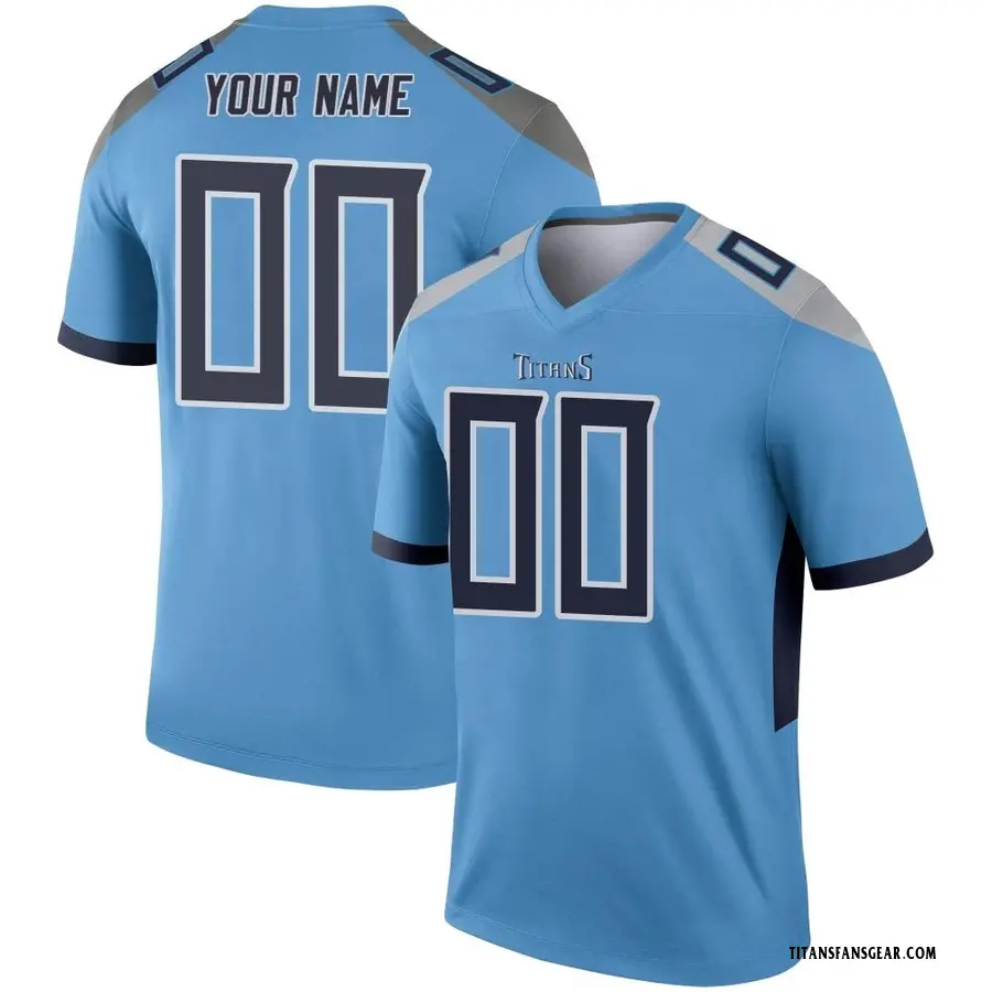Nike Custom Tennessee Titans Men's Legend Light Blue Jersey